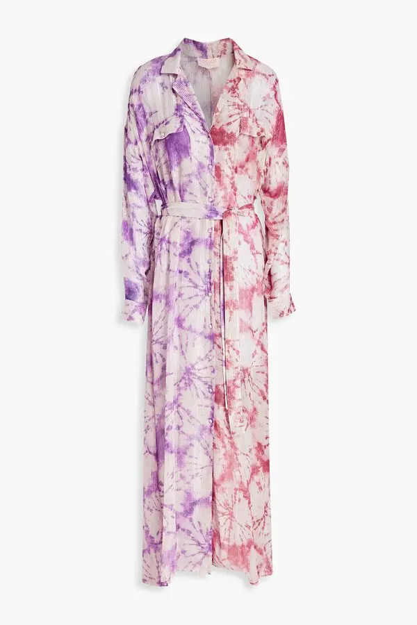 Rococo Sand Tiedyed Metallic Georgette Maxi Dress