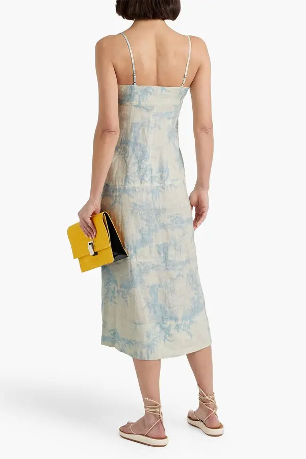 joie blue linen dress Joie Dresses | Nwt Joie Women Limited Edition Parisian Paisley Printed Maxi Dress Size Xxl | Color: Blue | Size: Xxl