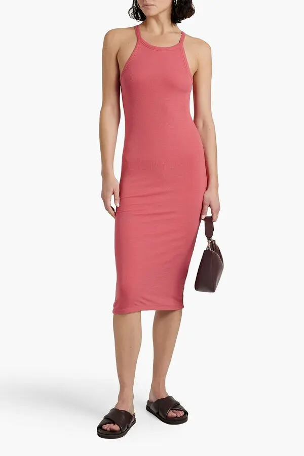 strapless open back dress 4/piece] Ribbed Cut Out Front Side Slit Maxi Dress – Capella Outlet