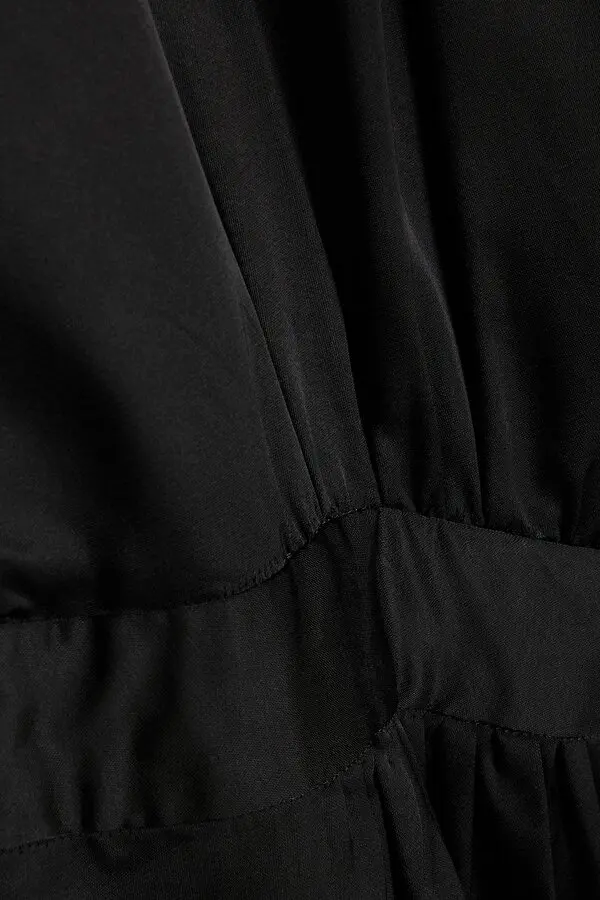 Dries Van Noten Satin Mini Wrap Dress