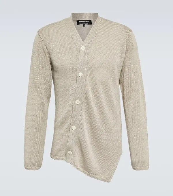 Comme Des Garçons Homme Deux Asymmetrical Linen Cardigan