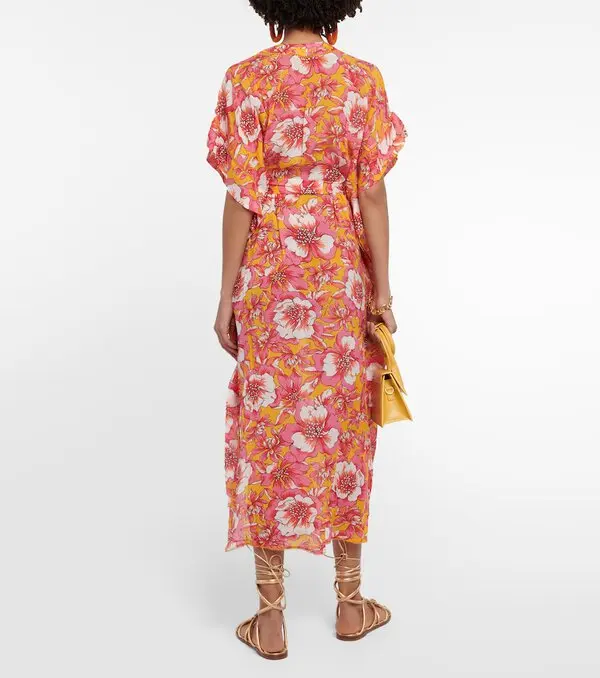 Poupette St Barth Andrea Floral Kaftan - Multicoloured