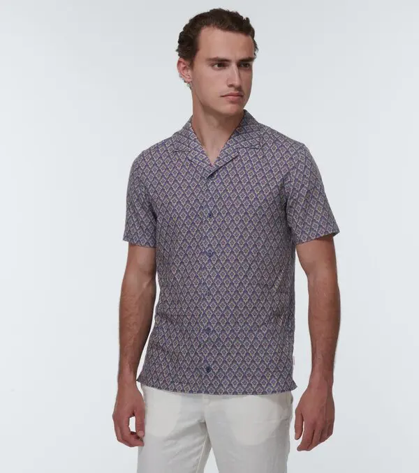 Orlebar Brown Hibbert Printed Bowling Shirt