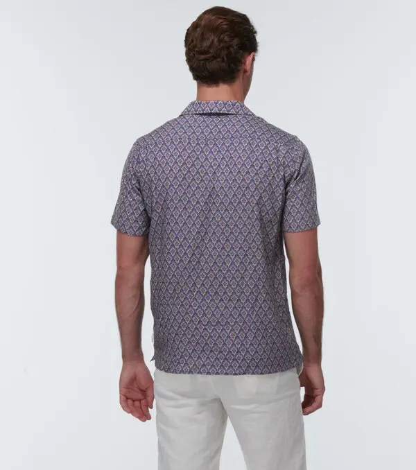 Orlebar Brown Hibbert Printed Bowling Shirt