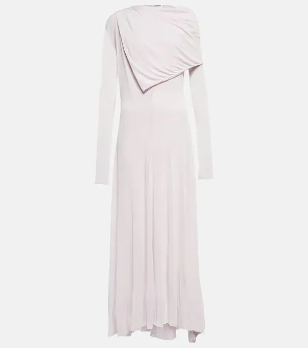 JIL SANDER Draped Crêpe Gown - Pink