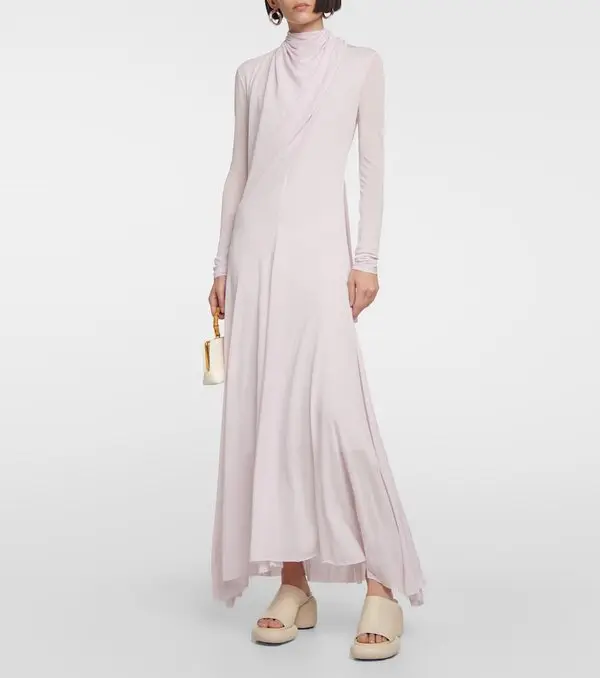 JIL SANDER Draped Crêpe Gown