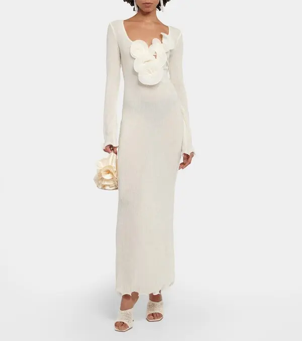 Magda Butrym Embellished Crêpe Maxi Dress