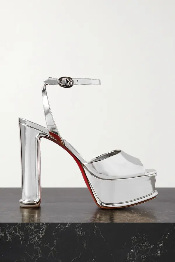 Christian Louboutin Amali Alta 130 Mirrored-Leather Platform