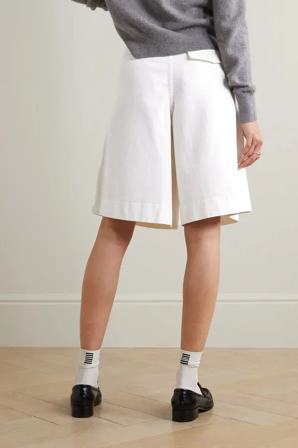 GOLDSIGN Net Sustain The Scout Pleated Organic Denim Shorts