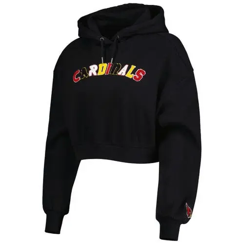THE WILD COLLECTIVE Arizona Cardinals Cropped Pullover Hoodie