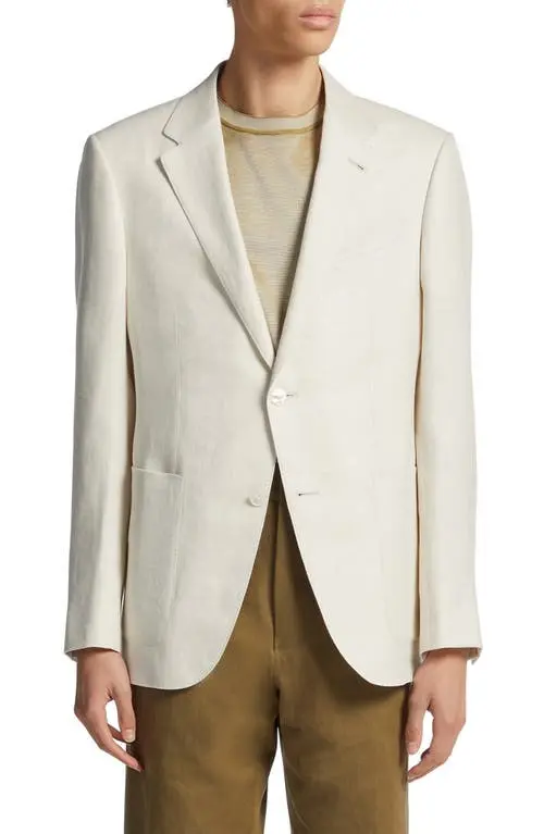 Zegna Fairway Crossover Linen & Wool Blend Sport Coat