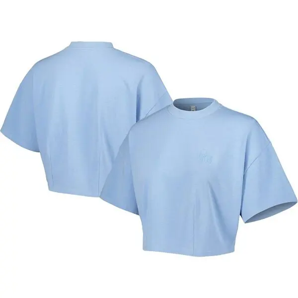 LUSSO Philadelphia 76ers Nola Faded Tonal Cropped T-shirt - Light Blue