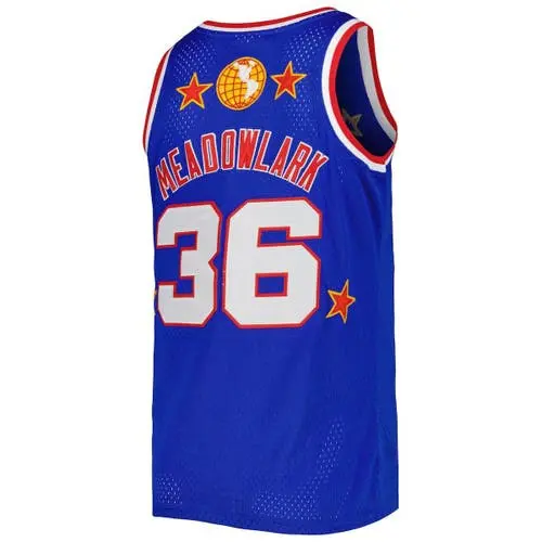 RINGS & CRWNS Meadowlark Lemon Harlem Globetrotters Swingman Jersey - Royal