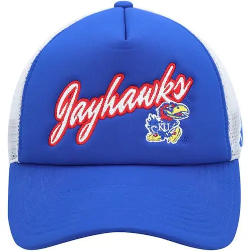 Adidas Kansas Jayhawks Script Trucker Snapback Hat