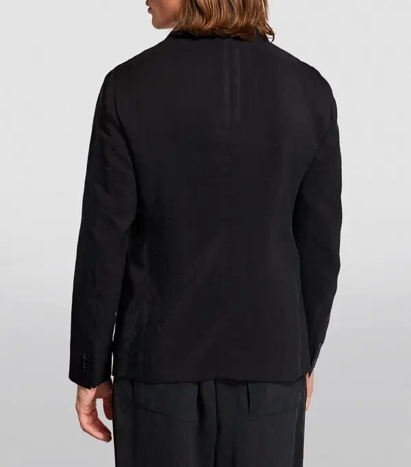 Giorgio Armani Silk-blend Single-breasted Blazer