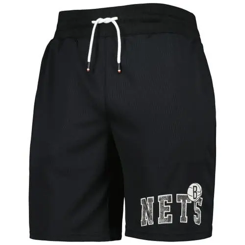 Tommy Hilfiger Brooklyn Nets Mike Mesh Basketball Shorts - Black