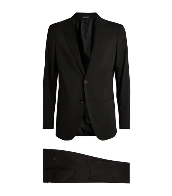 Giorgio Armani Wool Two-piece Suit - Black