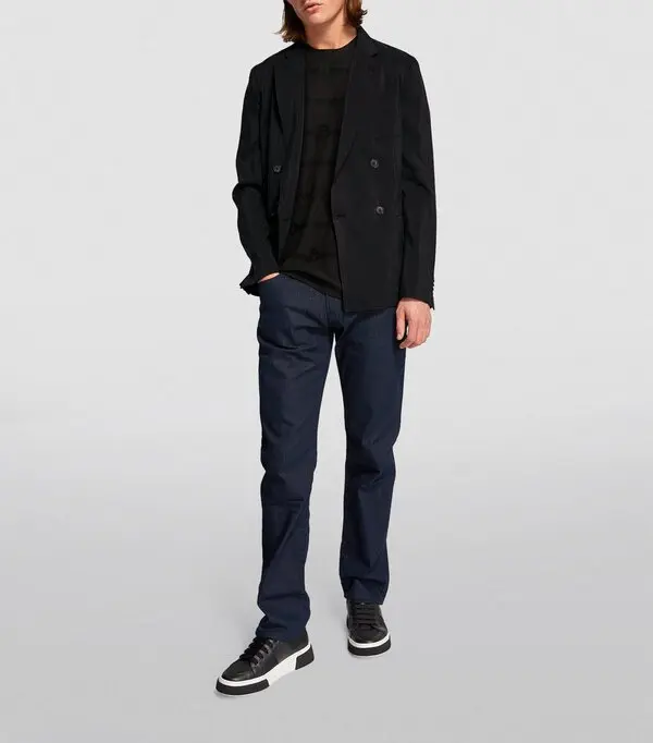 Giorgio Armani Silk-blend Double-breasted Blazer
