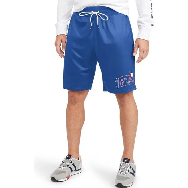 Tommy Hilfiger Philadelphia 76ers Mesh Basketball Shorts - Royal