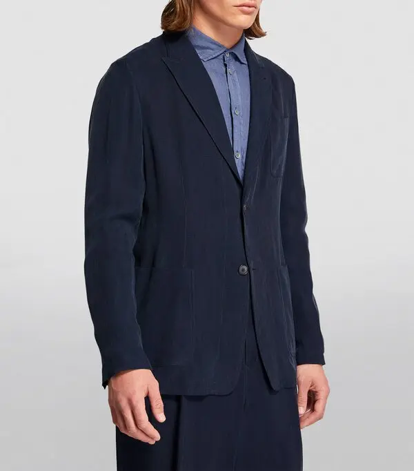 Giorgio Armani Single-breasted Blazer - Blue