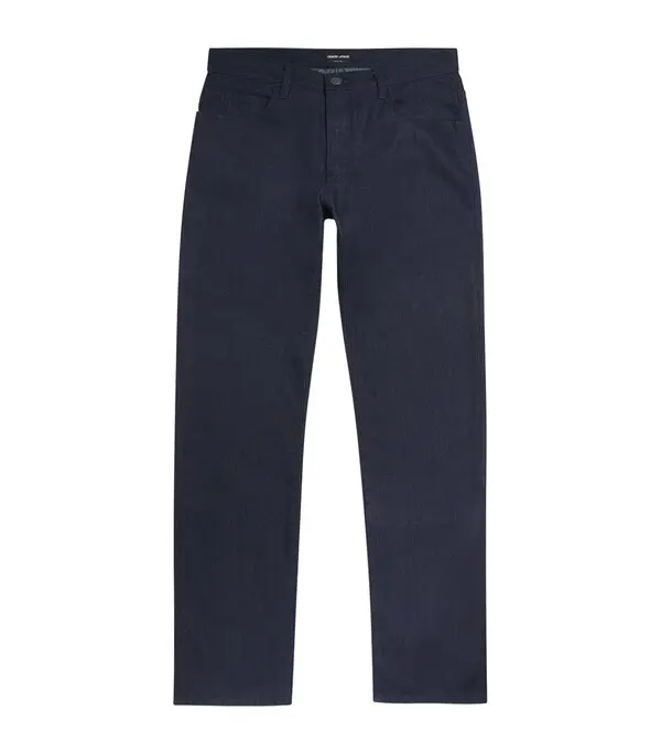 Giorgio Armani Stretch-cotton-blend Chinos - Blue