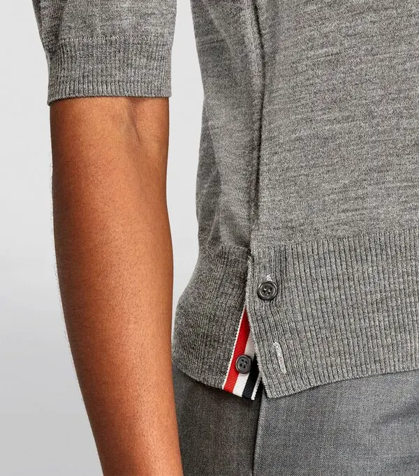 Thom Browne 4-bar Polo Shirt - Grey