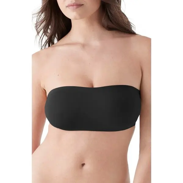 TRUE & CO True Body Wireless Convertible Bandeau Bra - Black