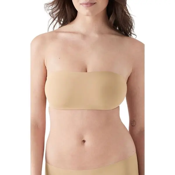 TRUE & CO True Body Wireless Convertible Bandeau Bra - Desert