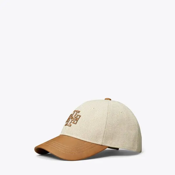Tory Burch Two-Tone Cap Natural Brown Editorialist