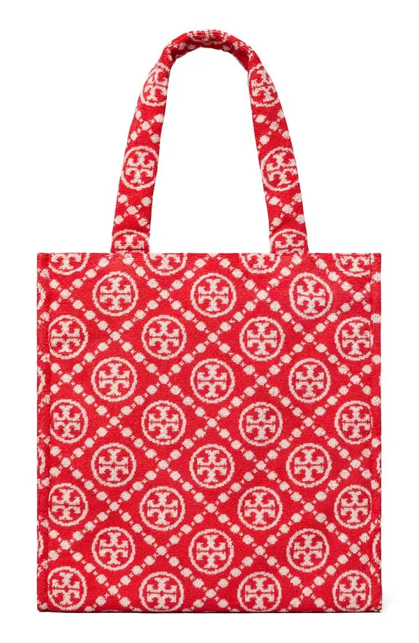 Tory Burch T Monogram Terry Cloth Tote