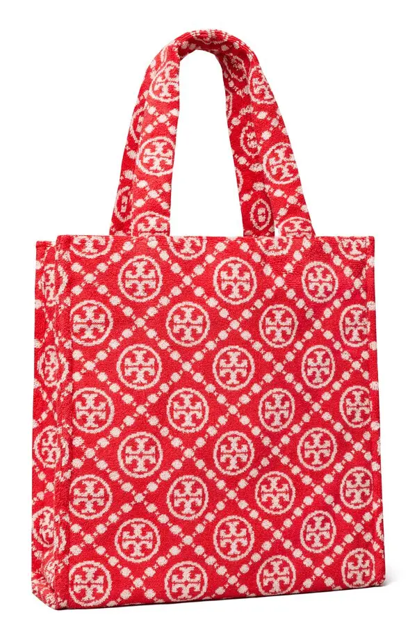Tory Burch T Monogram Terry Cloth Tote