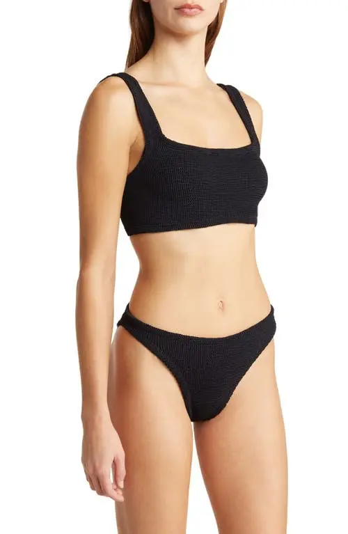 Hunza G Crinkle Two-piece Swimsuit - Black