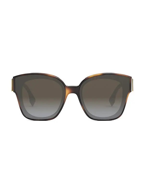 Fendi First 63mm Square Sunglasses - Havana