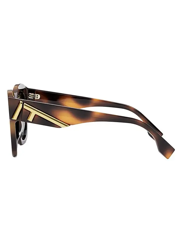 Fendi First 63mm Square Sunglasses - Havana