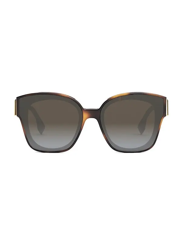 Fendi First 63mm Square Sunglasses - Havana