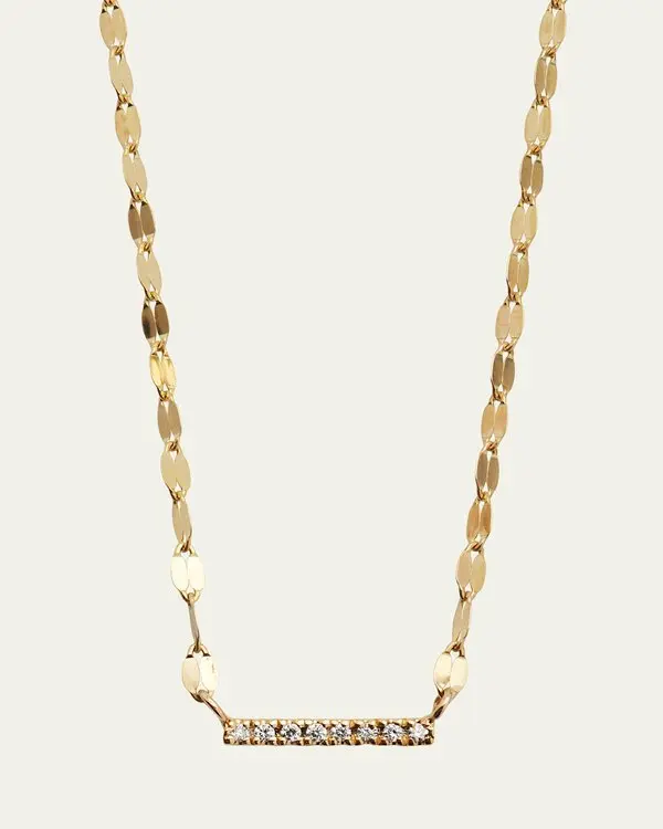 Lana Jewelry 14k Diamond Bar Pendant Necklace - Gold