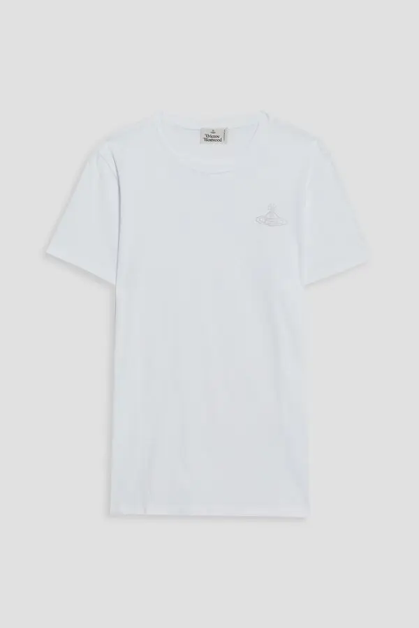 VIVIENNE WESTWOOD Set Of 2 Logoprinted Cottonjersey Tshirt - White
