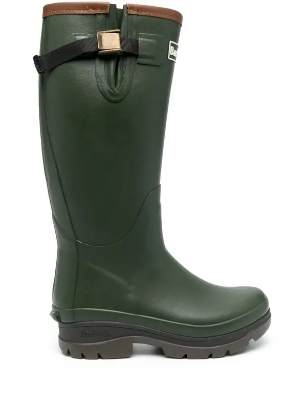 Barbour Logo-patch Knee-length Boots - Green