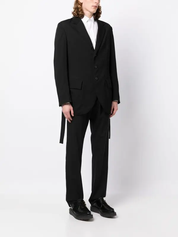 Yohji Yamamoto Single-breasted Notched Wool Blazer