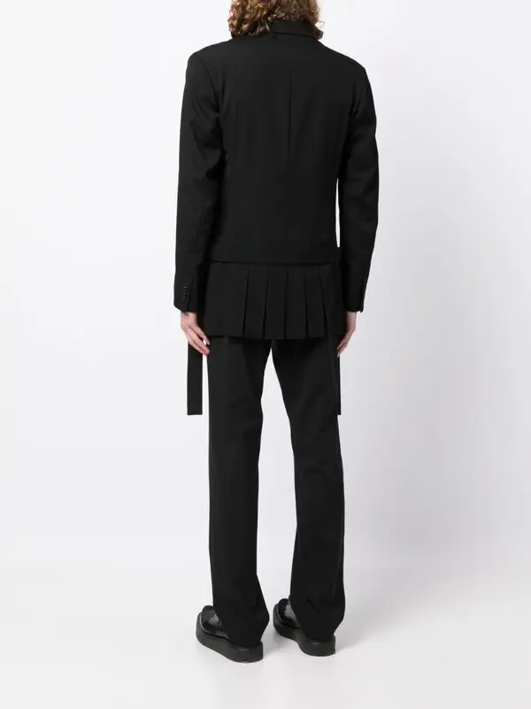 Yohji Yamamoto Single-breasted Notched Wool Blazer