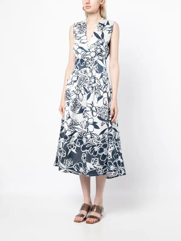Silvia Tcherassi Nayla Whimsical Garden-print Dress