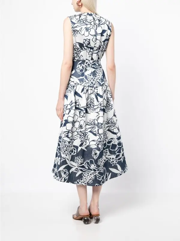 Silvia Tcherassi Nayla Whimsical Garden-print Dress