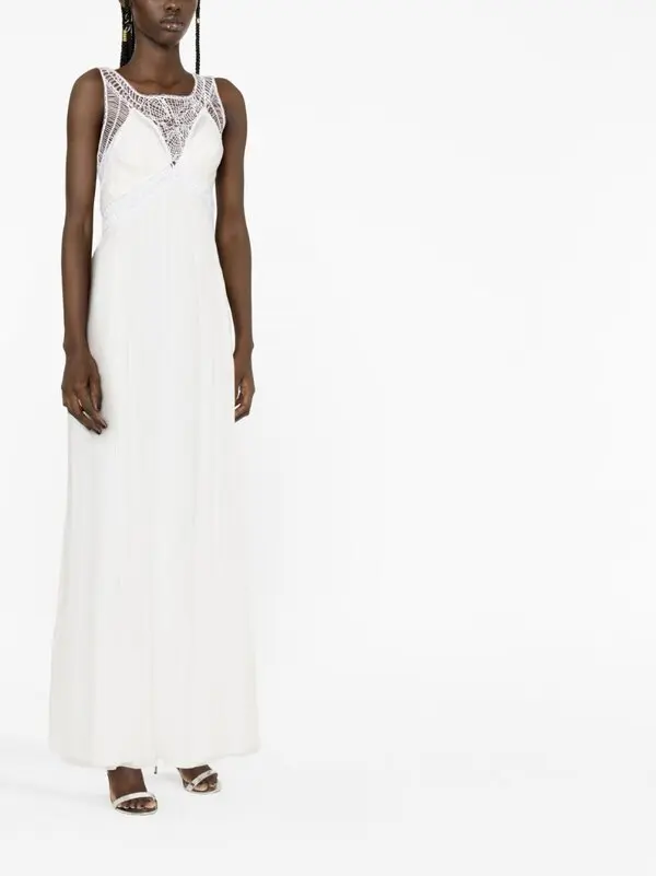 Alberta Ferretti Embroidered Silk Maxi Dress