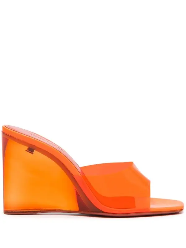 Amina Muaddi 100mm Lupita Sandals - Orange