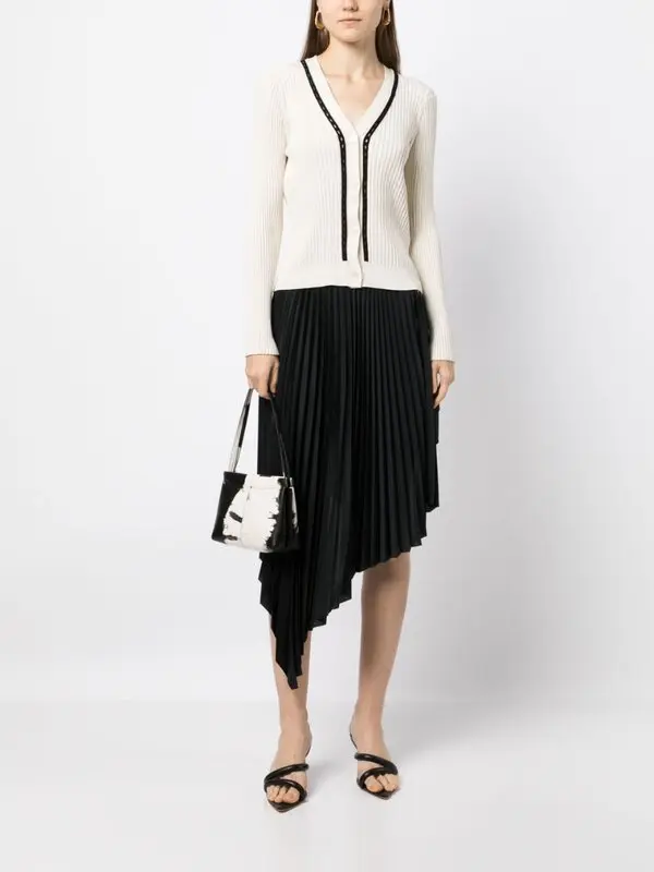 3.1 Phillip Lim Contrasting Ribbed-knit Cardigan