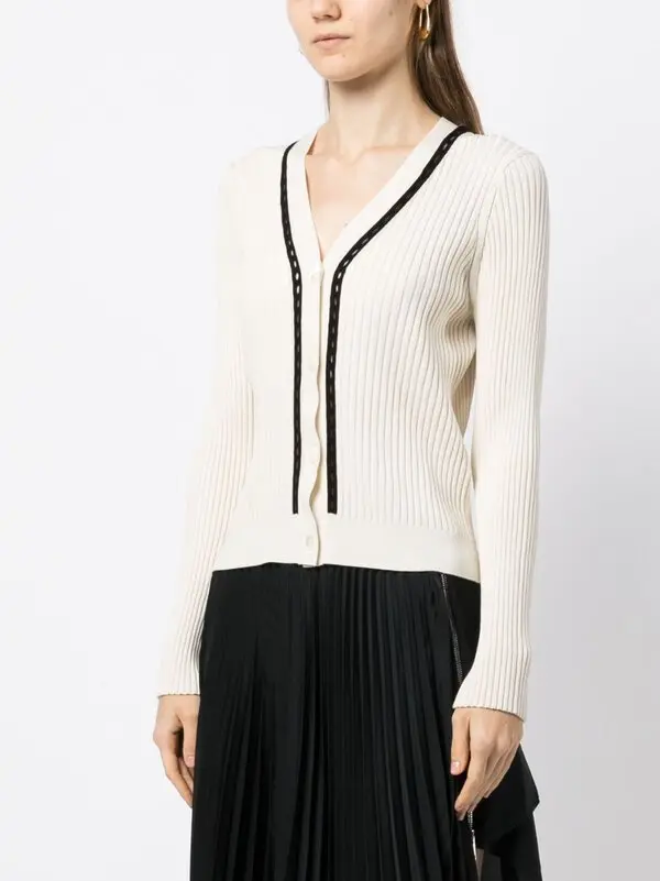 3.1 Phillip Lim Contrasting Ribbed-knit Cardigan