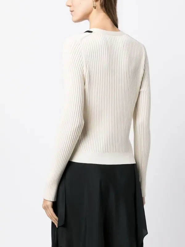 3.1 Phillip Lim Contrasting Ribbed-knit Cardigan