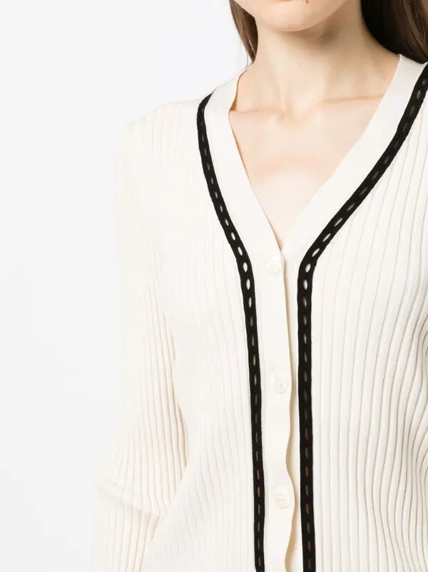 3.1 Phillip Lim Contrasting Ribbed-knit Cardigan