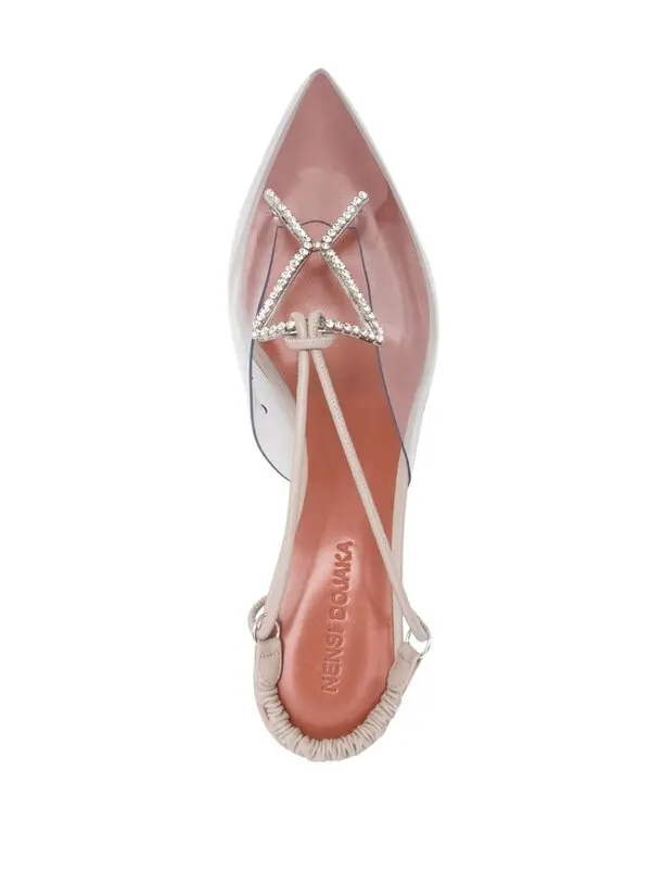NENSI DOJAKA Crystal-embellished Slingback Sandals