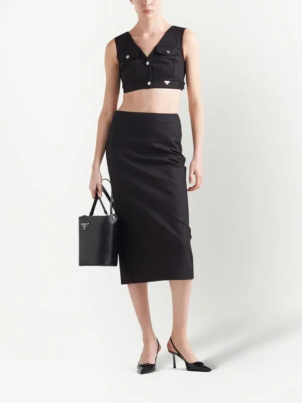Prada Triangle-logo Cropped Vest